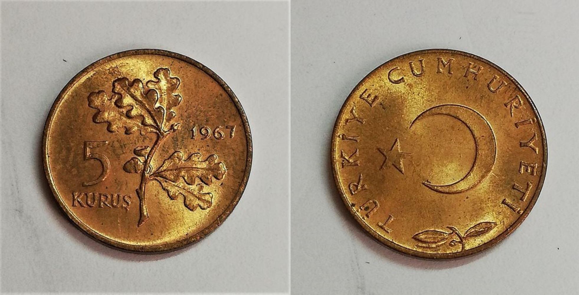 5 Kuruş (1967) · Cumhuriyet