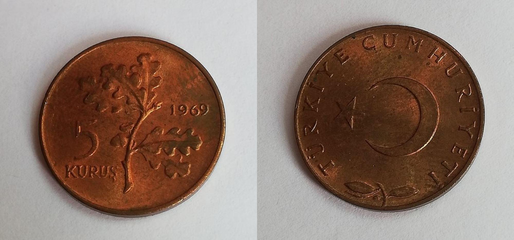 5 Kuruş (1969) · Cumhuriyet